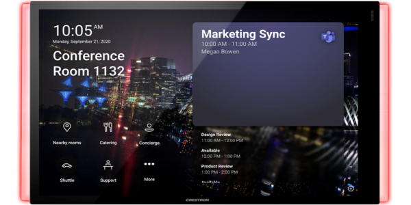 Crestron, Microsoft Introduce Teams Rooms Scheduling Panels - My ...