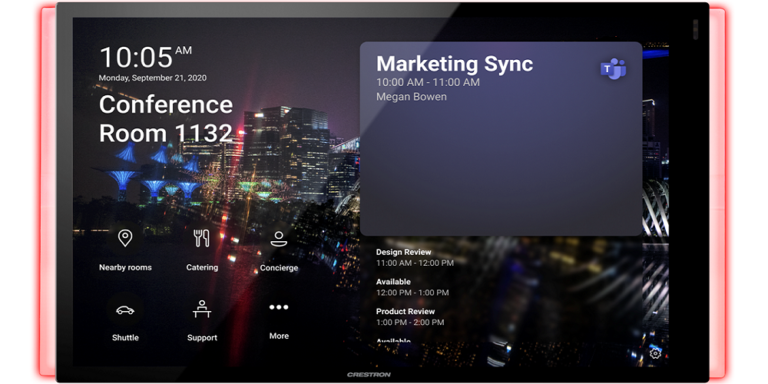Crestron, Microsoft Introduce Teams Rooms Scheduling Panels - My ...