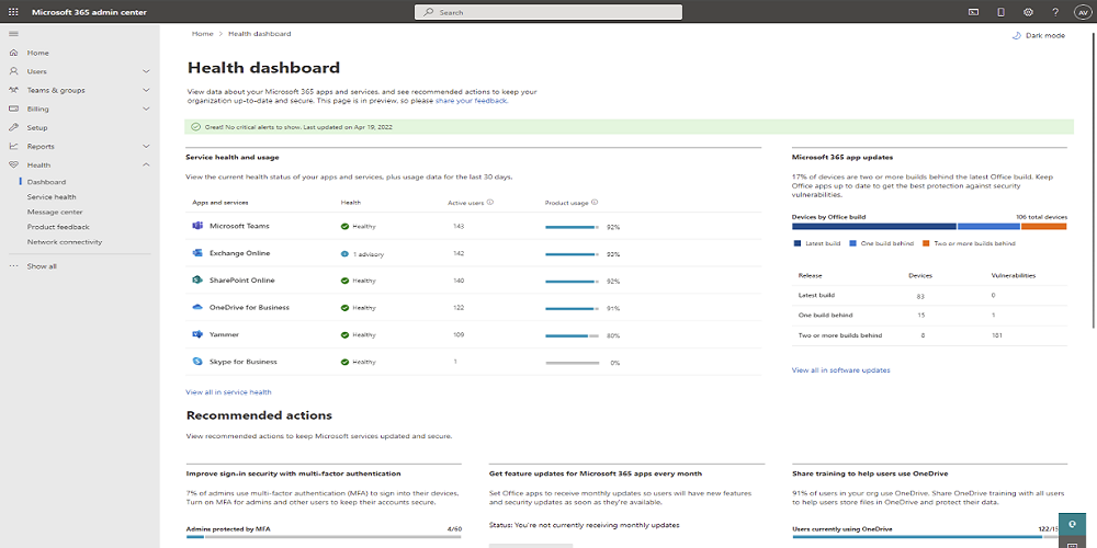 Microsoft 365 Admins Can Now View the Health of Cloud Apps, Services ...